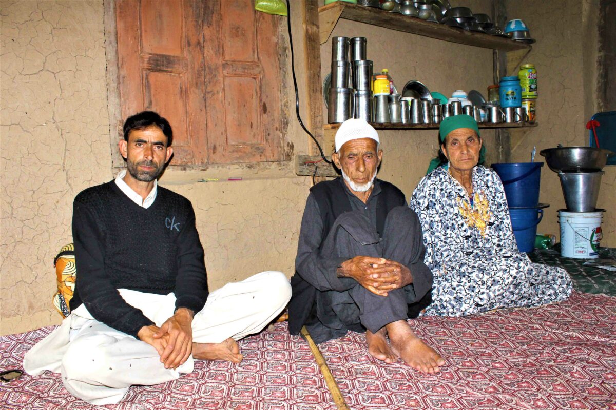 Mohammad Hussain Bhat and his parents