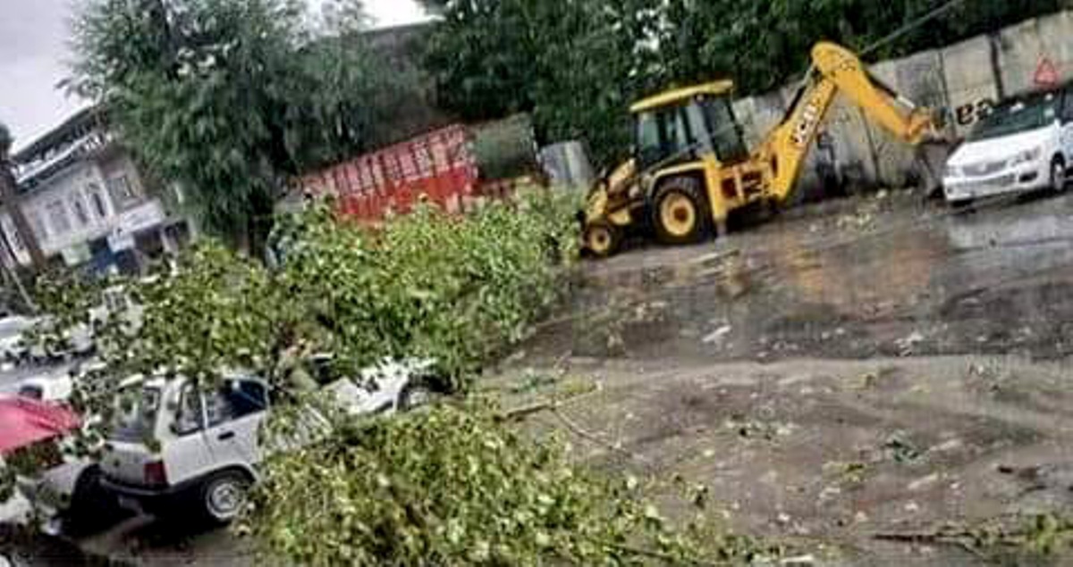 Strong Winds Hit Parts of Kashmir, Property, Power Lines Damaged ...