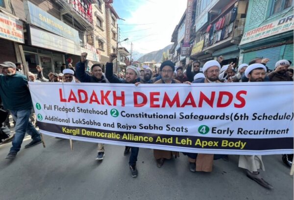 Ladakh Protesters Rally for Statehood, Sixth Schedule Protection in ...